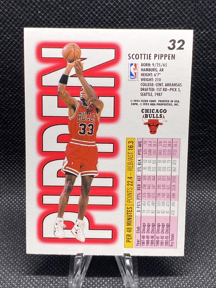 Scottie Pippen 1993-94 Fleer Chicago Bulls #32 R316I 40 | eBay
