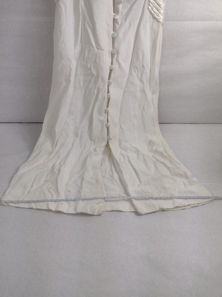 Stunning Vintage Betsy’s Things Cream Flowing Dress Shoulder Pads 14 ...