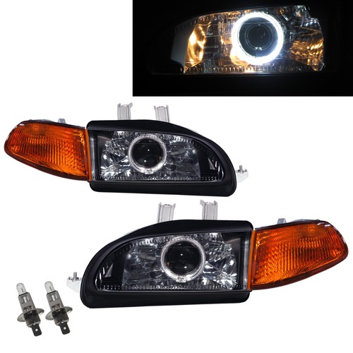 1992-1995 Honda Civic EG EH EJ LED Halo Headlight Assembly Guide Corner ...