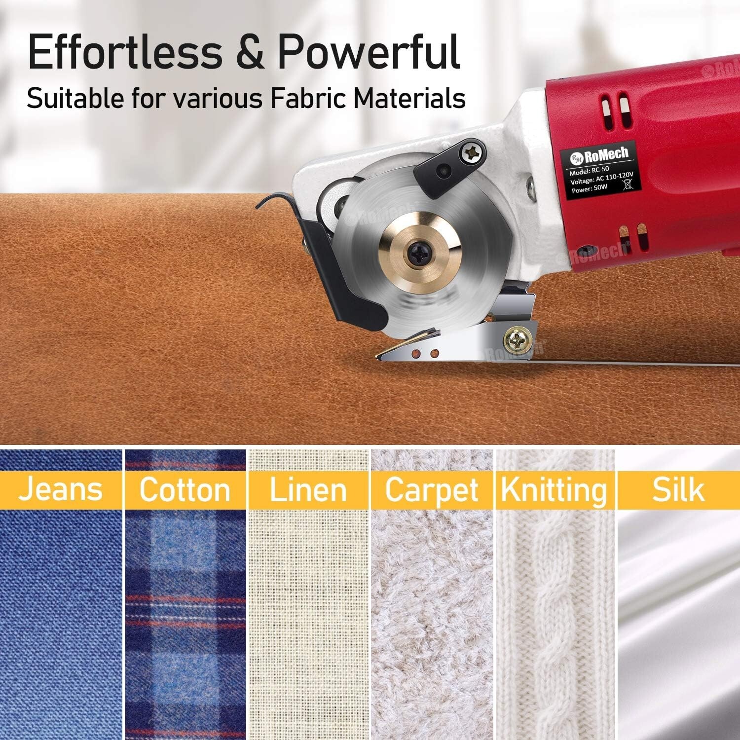 High Speed Electric Rotary Cutter for Fabric, Electric Rotary Scissor ...