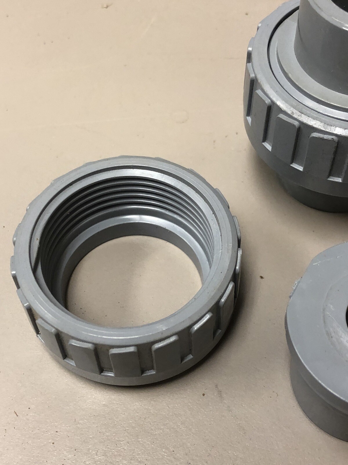 1/2" PVC Gray Union Slip Fittings 4ea Elson USA SCH 80 CPVC F437-F439 ...