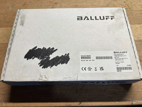 BALLUFF BNI006A, NETWORK BLOCK/INTERFACE, BNI EIP-508-105-Z015, NEW ...