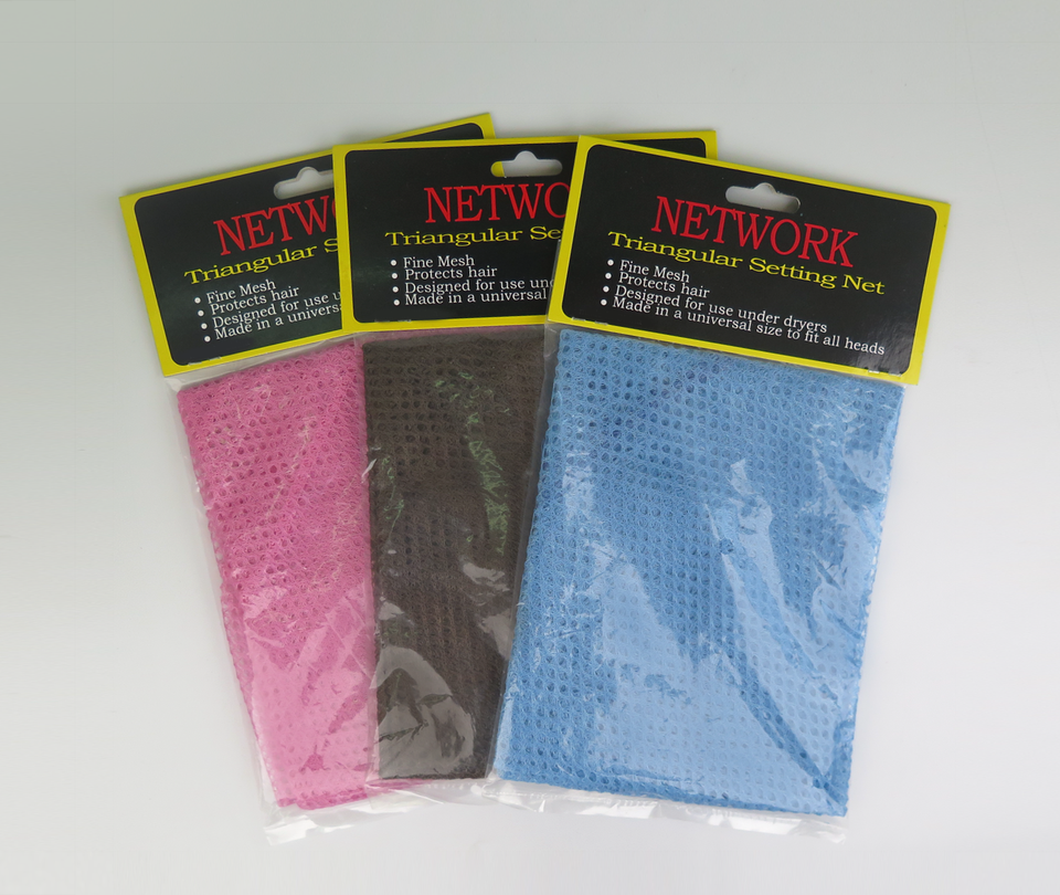 Triangular Hair Setting Net - Universal Size Curler Rolls Holder Drying ...