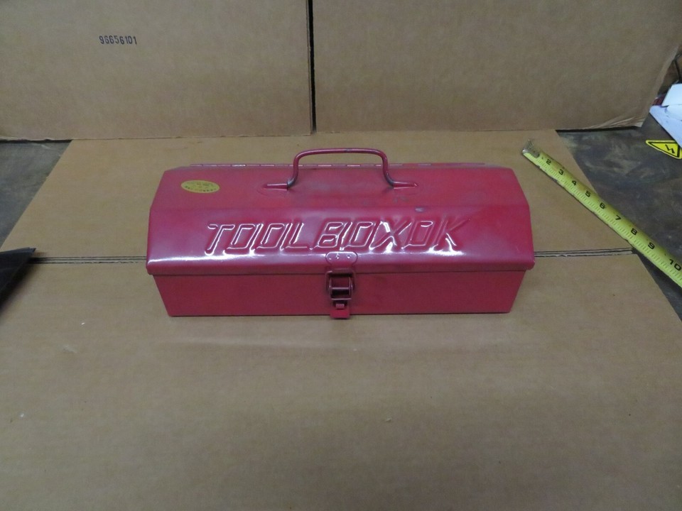 BIG RED 13″ Hip Roof Style Portable Steel Tool Box with Metal Latch | eBay