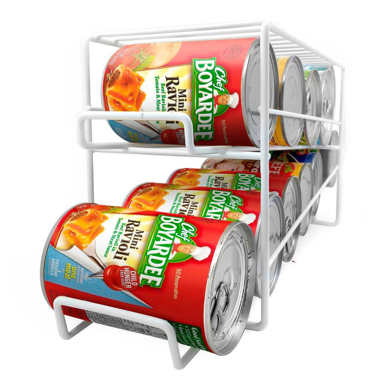 Neo Food and Drinks Tin Can Dispenser Rack - White for sale online | eBay