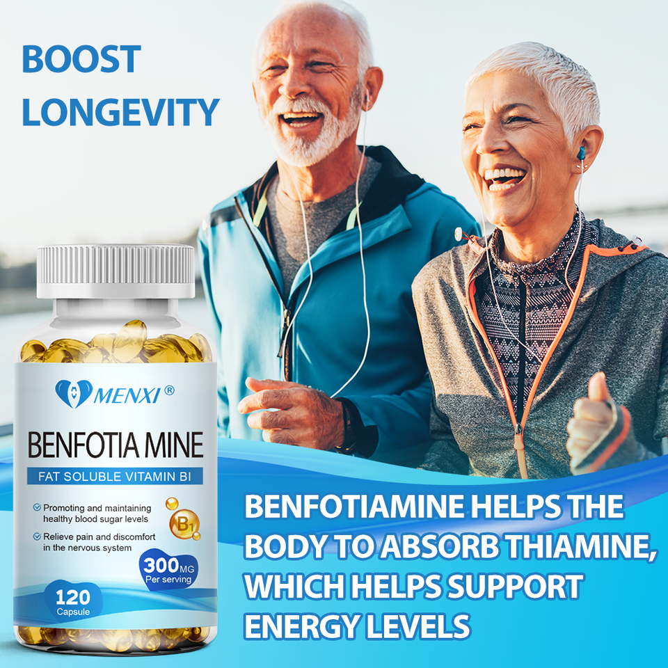 Benfotiamine 300mg 120Caps Vitamin B1 Benfotiamine Thiamine Fat-Soluble ...