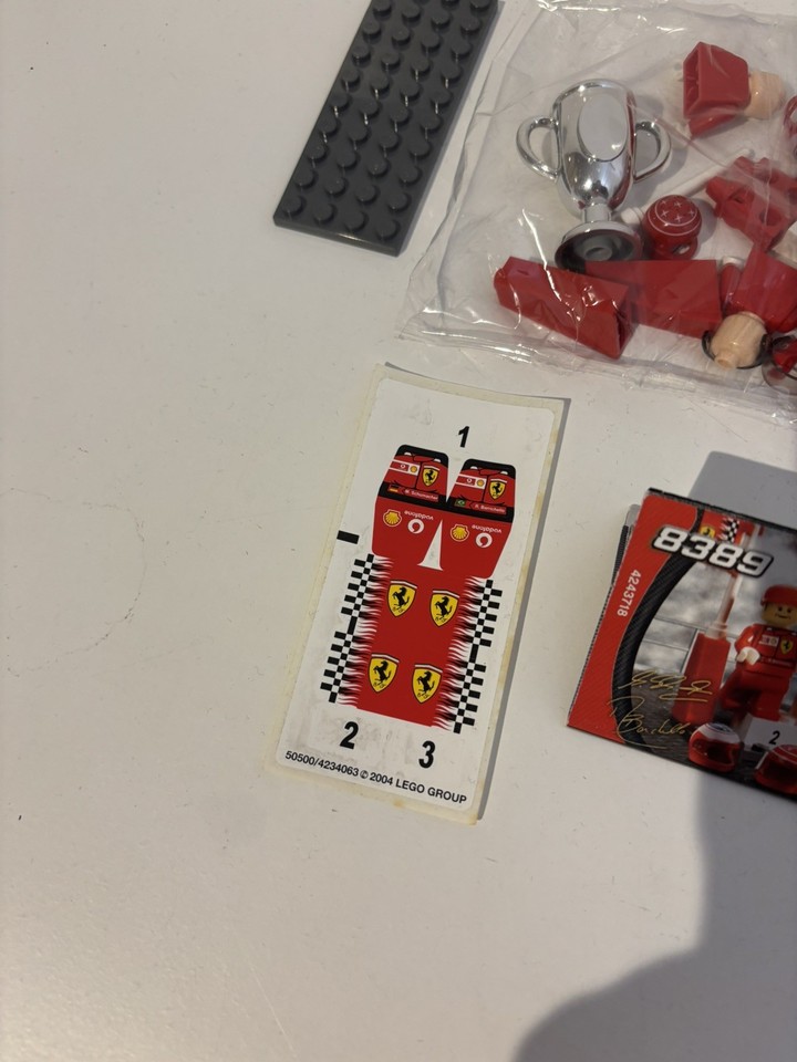 LEGO 8389 Racers 2004 Ferrari M. Schumacher & R. Barrichello Podium Set ...