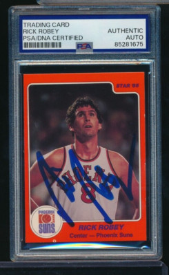 1984-85 Star #49 Rick Robey signed auto autograph PSA/DNA NM crisp blue ...