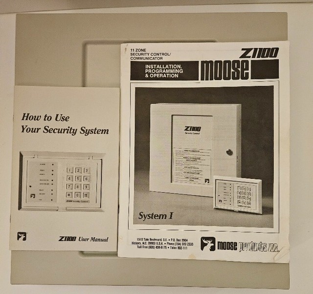 Moose Z1100 Security Alarm System Control Panel Keypad Siren for sale ...