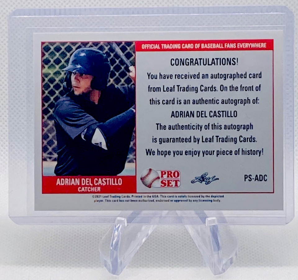 2021 Leaf Pro Set Adrian Del Castillo Red XRC Rookie Auto #PS-ADC ...