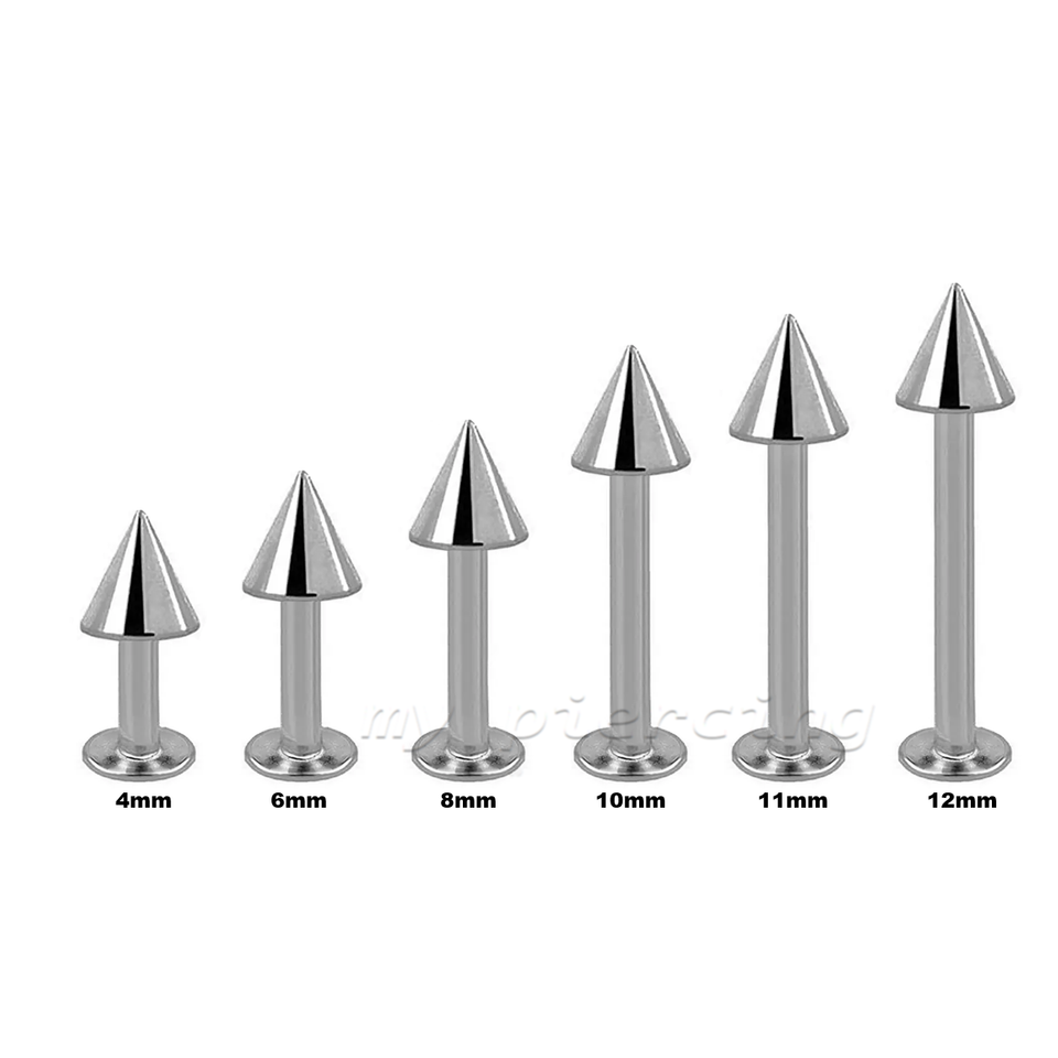 2PCS. 20G 18G 16G 14G 316L Surgical Steel Spike Labret Monroe Tragus ...