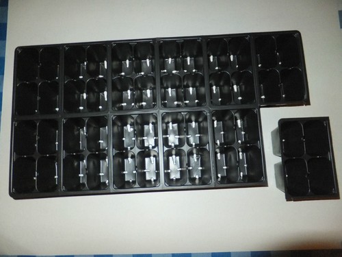 Set of 3 SHEETS 1204 Tray Inserts Packs New Plastic (144 cells;fills 3 ...