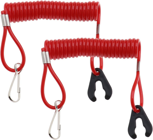 2Pcs Outboard Motor Engine Lanyard Kill Switch Cord Safety Stop Switch ...