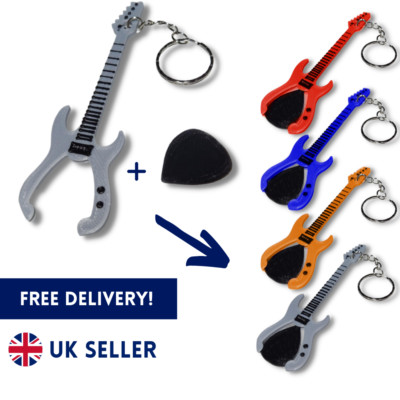 1 PCS Guitar Keyring Pick Plectrum Case Holder Music Guitarist Guitar ...