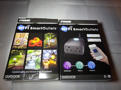 (2) PRIME WIFI SMART OUTDOR OUTLET 2X ~ BRAND NEW | eBay