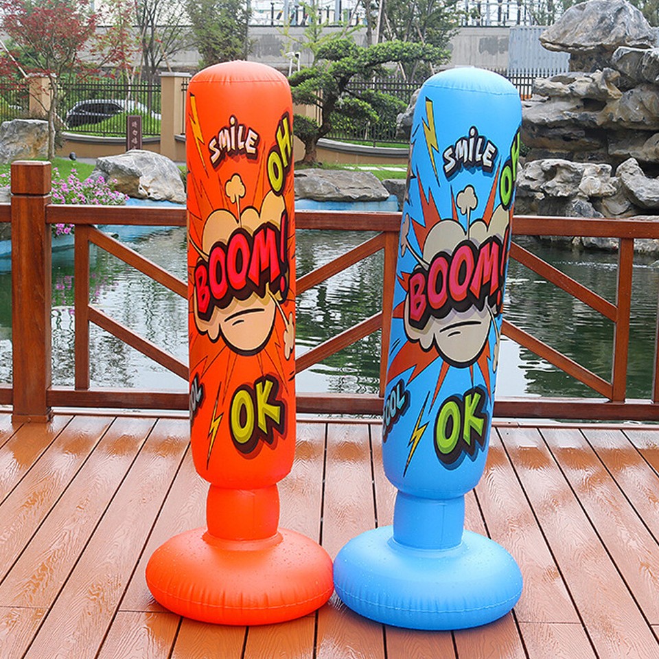 Kids Inflatable Punching Bag Bounce-Back Punch Bag Lightweight for ...