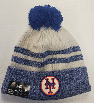 New York Mets New Era Patch Cuffed Knit Stocking Cap - MLB | eBay