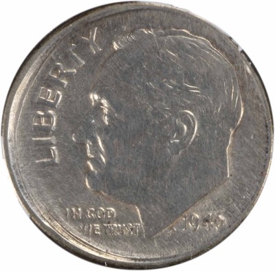 1946-S Roosevelt Silver 5% Off Center Dime AU Uncertified #959 | eBay