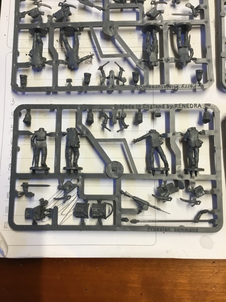 Perry Miniatures Prussian Napoleonic Line Infantry Command Sprues. 5 in ...