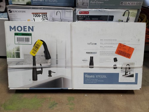 NEW Moen Reyes 87932BL 1-Handle Pulldown Kitchen Faucet Matte Black | eBay