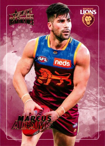 2020 BRISBANE LIONS AFL Card MARCUS ADAMS Dominance | eBay Australia