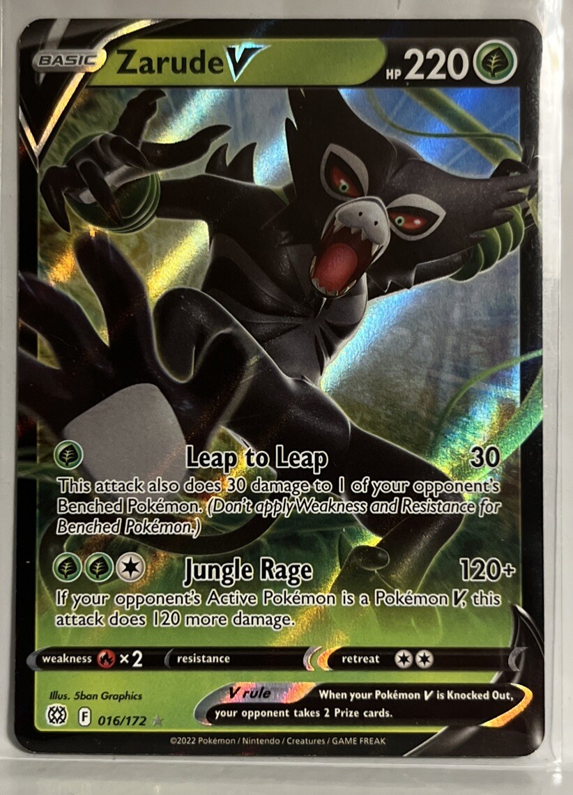 Zarude V Ultra Rare Holo 016/172 Brilliant Stars Pokémon TCG | eBay