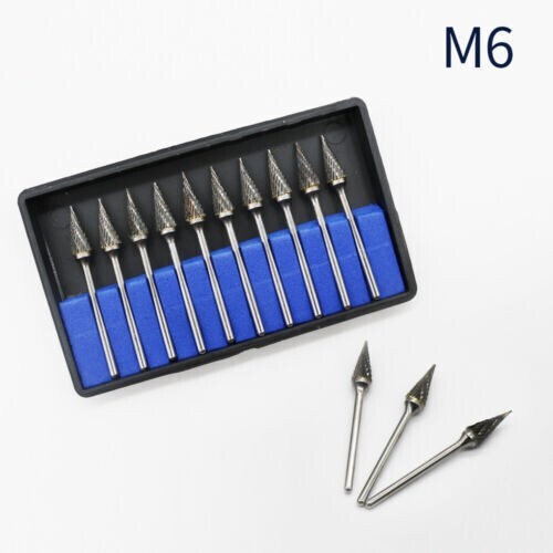 10 Pcs Dental Lab Polishing Bur Drills Tungsten Steel Carbide Burs ...
