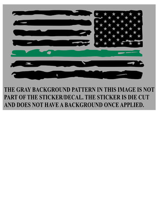 THIN GREEN LINE LH DISTRESSED FLAG BORDER PATROL AGENTS/PARK RANGERS ...
