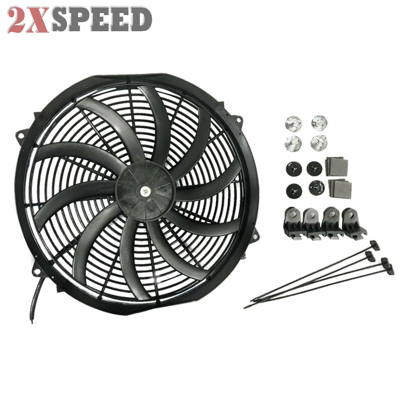 16" EMUSA Slim Electric Radiator Fan Pusher Puller 120w High Power ...