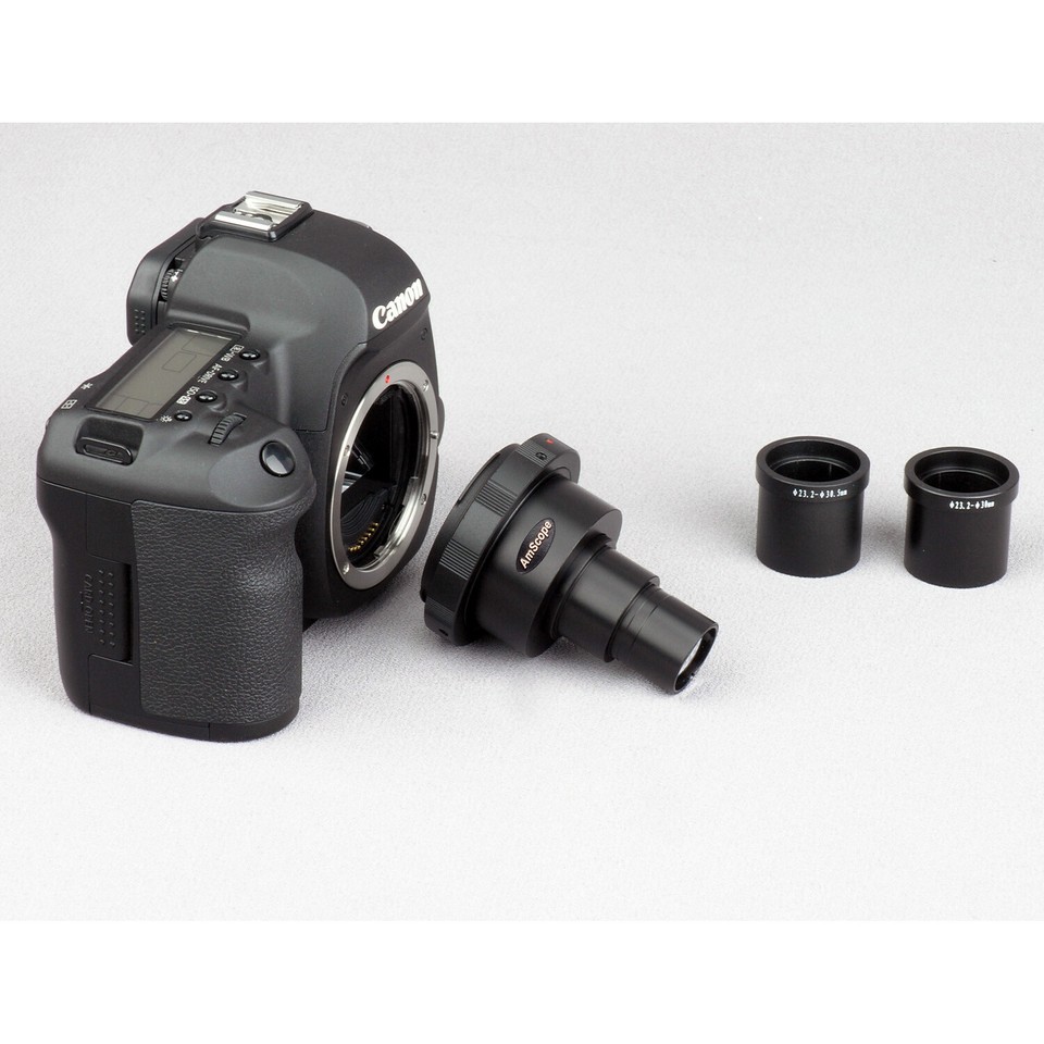 AmScope Canon & Nikon SLR/DSLR Camera Microscope Adapter 2X ...