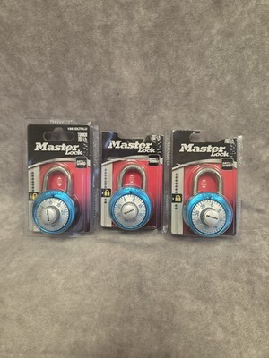 3 Master Lock 1561DLTBLU Combination Lock Delta Blue with Silver Dial ...