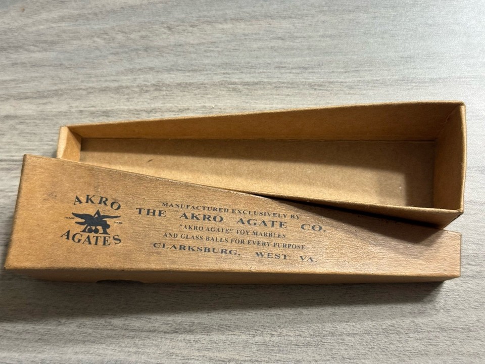 Box of (8) Akro Agate Marbles In Box | eBay