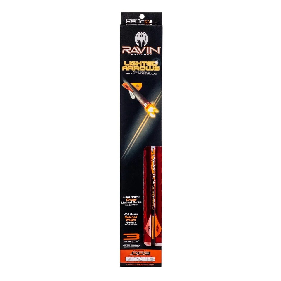 Ravin .003 Crossbow Lighted Arrows - Match-Grade (3-Pack) | eBay