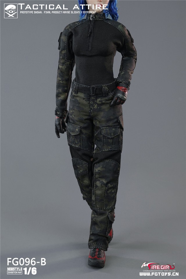 1/6 Combat camo Suit Tactical set For 12" Female Figure hot toys ...