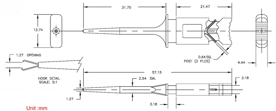 60cm Silicone Leads w/ SMD Micro Grabber/Hook/Clip and Banana Plugs ...