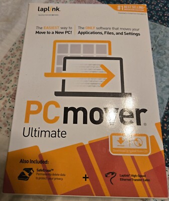 PcMover Ultimate Software With High Speed Ethernet Transfer Cable Global Laplink | eBay