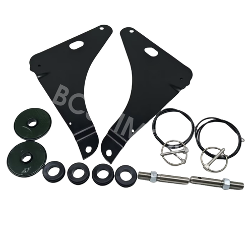 Black Hood Pin Pins Fit For 2008-2018 Dodge Challenger Kit Stainless ...