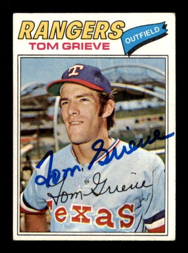 1977 Topps #403 Tom Grieve AUTOGRAPHED!!! Rangers 235122 | eBay