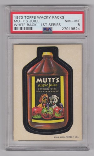 1973 Topps Wacky Packages 1st Series Rare * Mutt's * PSA 8 WB | eBay