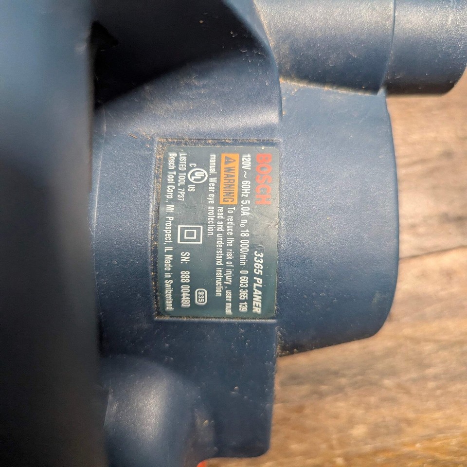 Bosch 5-Amp 2-Blade Planer 3365 | eBay