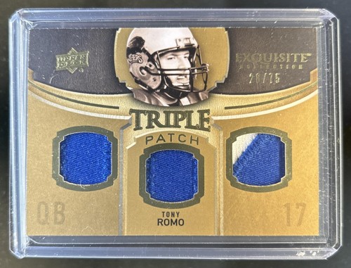 2010 Upper Deck Exquisite Tony Romo Triple Patch #/75 | eBay