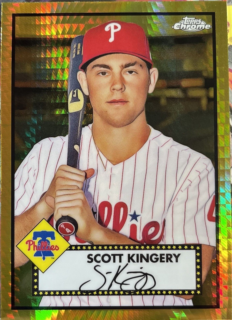 2021 Topps Chrome Platinum Anniversary - Scott Kingery #347 Gold Prism ...