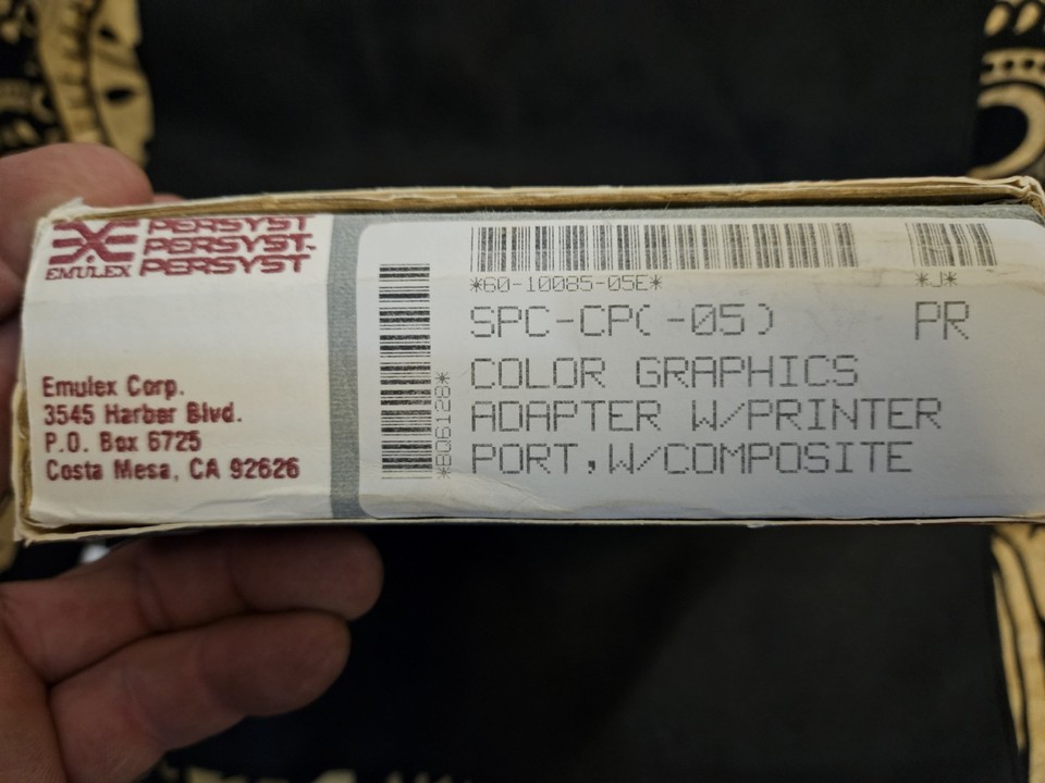Emulex Persyst SPC-CPC-05 Short Port Color Graphics Card •Vintage IBM ...