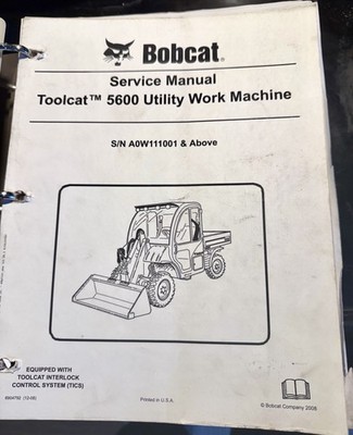 Bobcat 5600 Toolcat Genuine Service Repair & Parts Manuals | eBay
