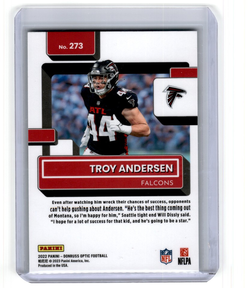 2022 Donruss Optic #273 Troy Anderson Base Rated Rookie Atlanta Falcons RC | eBay