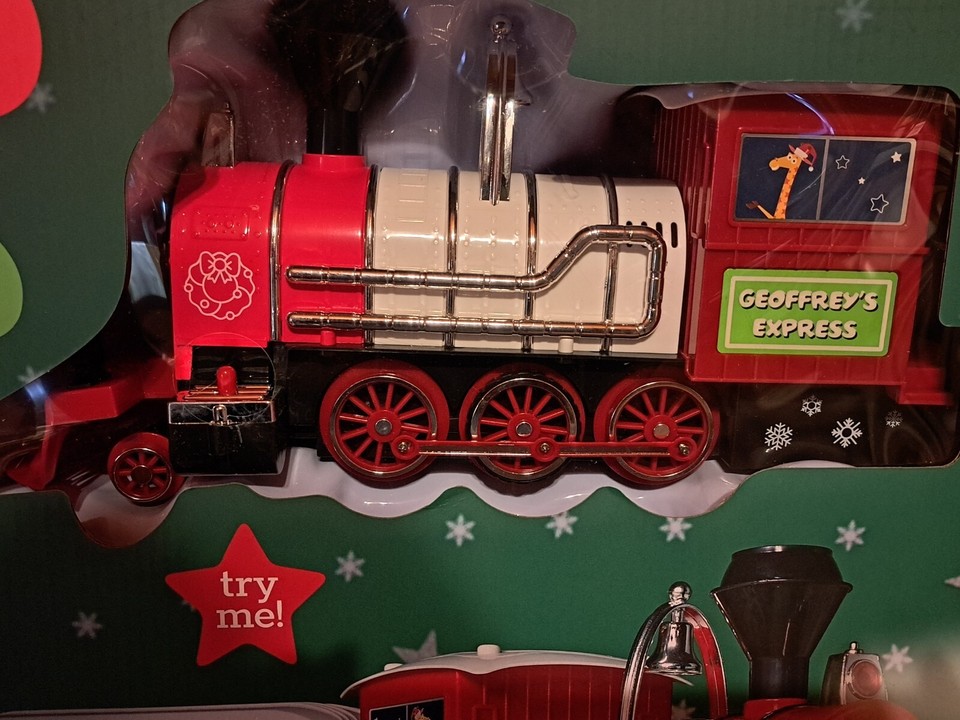 Geoffrey's Toy Box Express Battery Powered Large Holiday Train 18' of ...