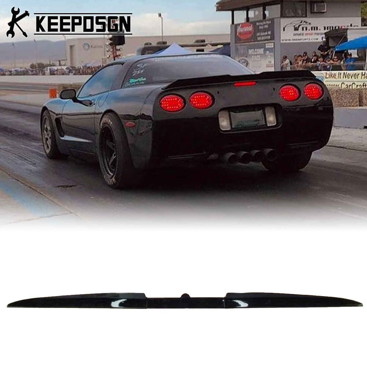 For Chevy Corvette C5 Gloss Rear Spoiler Lip Trunk Tail Wing Ducktail ...