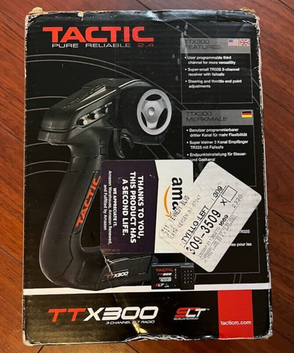 Tactic RC TTX300 3-Channel SLT Radio System w/TR325 TACJ0300 Radios 3 ...