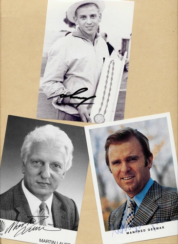 Armin HARY - Martin LAUER - Manfred GERMAR - 3 AK signiert + LA WM AK ...