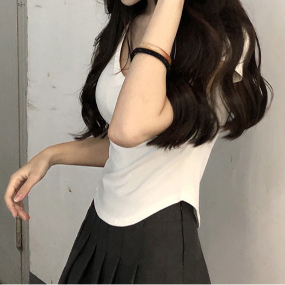 Plain Irregular Base Top Terylene Cropped Crop Tops Women | eBay